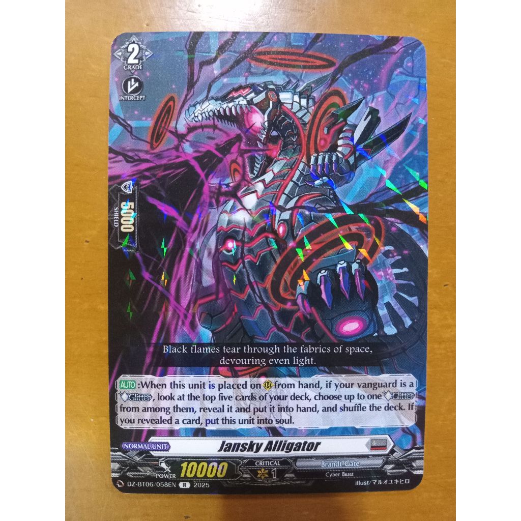 CFV Jansky Alligator R DZ-BT06 Brandt Gate Cardfight Vanguard English | Shopee Philippines