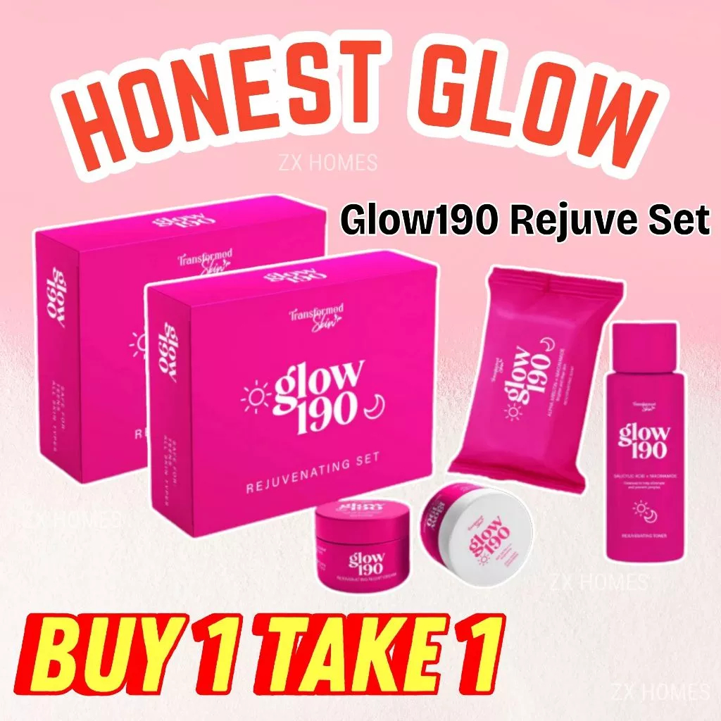 ORIGINAL HONEST GLOW GLOW190 REJUVENATING WHITENING FACIAL SKINCARE SET ...