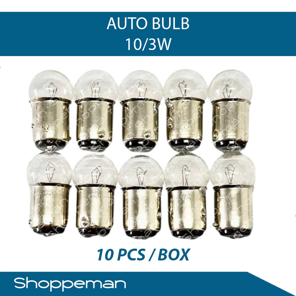 UNIVERSAL AUTO BULB DOUBLE CONTACT 10/3W 12V 24V 4412/4424 (10PCS/BOX ...