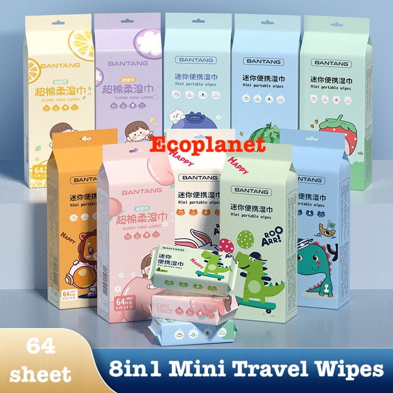Ecoplanet COD# 8in1 Set Baby Wipes Mini Multipurpose Wipe Easy To Carry ...