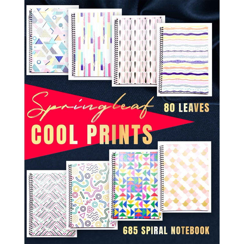 SpringLeaf Cool Prints 685 Spiral Notebook | Shopee Philippines