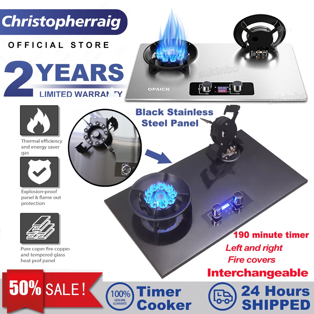 9KW Gas Stove Two Burner Gas Stove Double Standard Double Standard ...