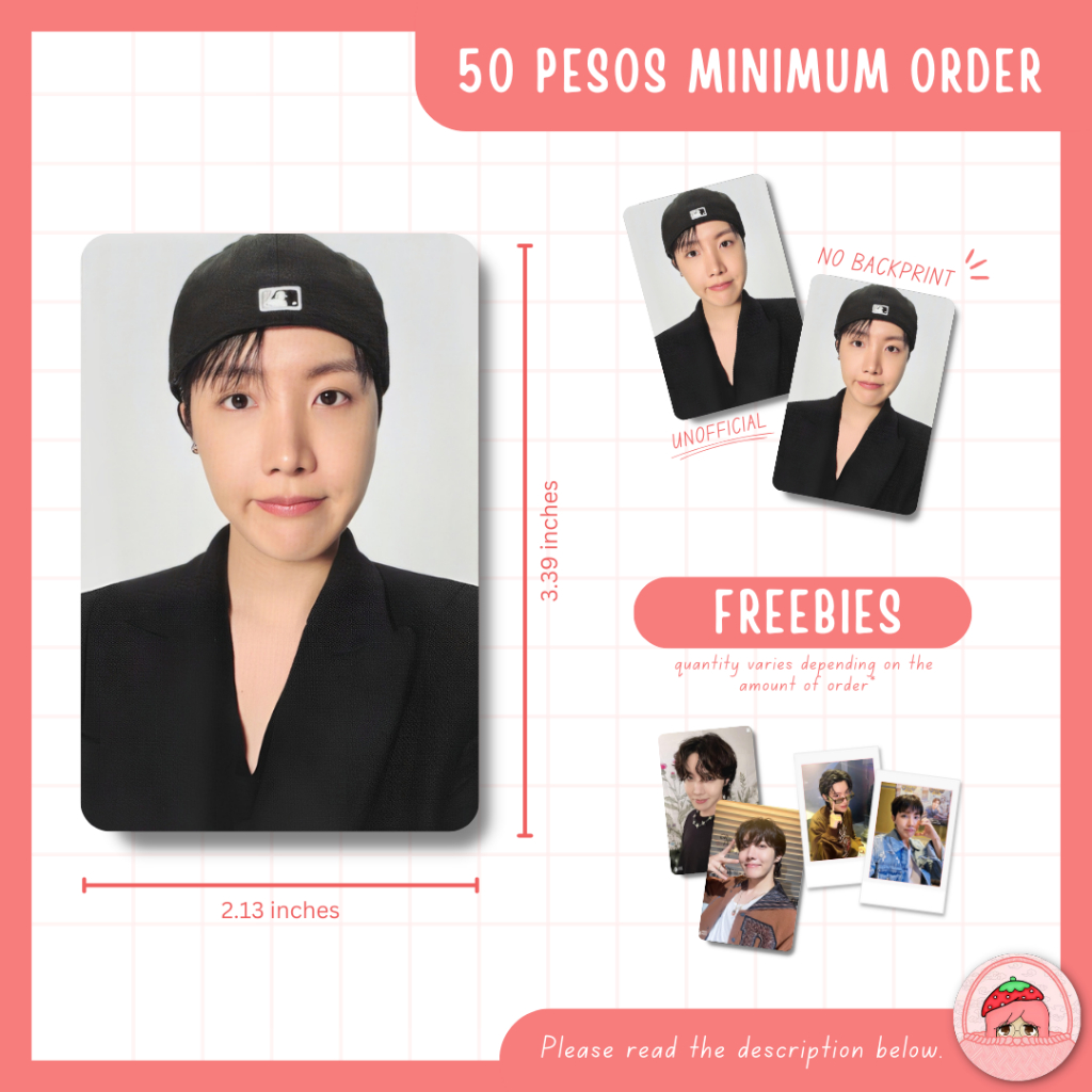 JHOPE HOPE ON THE STAGE TOUR MERCH HOODIE PC PHOTOCARD UNOFFICIAL ...