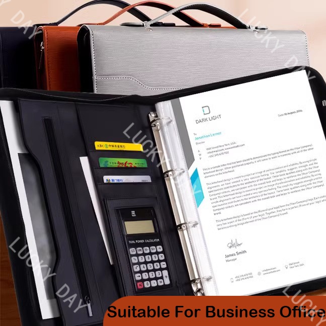 File Organizer Folder Leather Waterproof Document Organizer Long Size ...