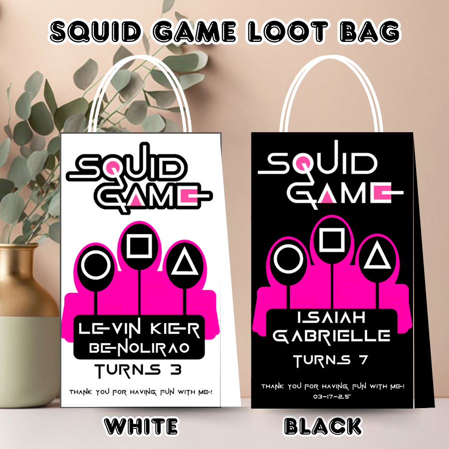 Squid Game Theme Personalize / Customize loot bag (sold per piece ...