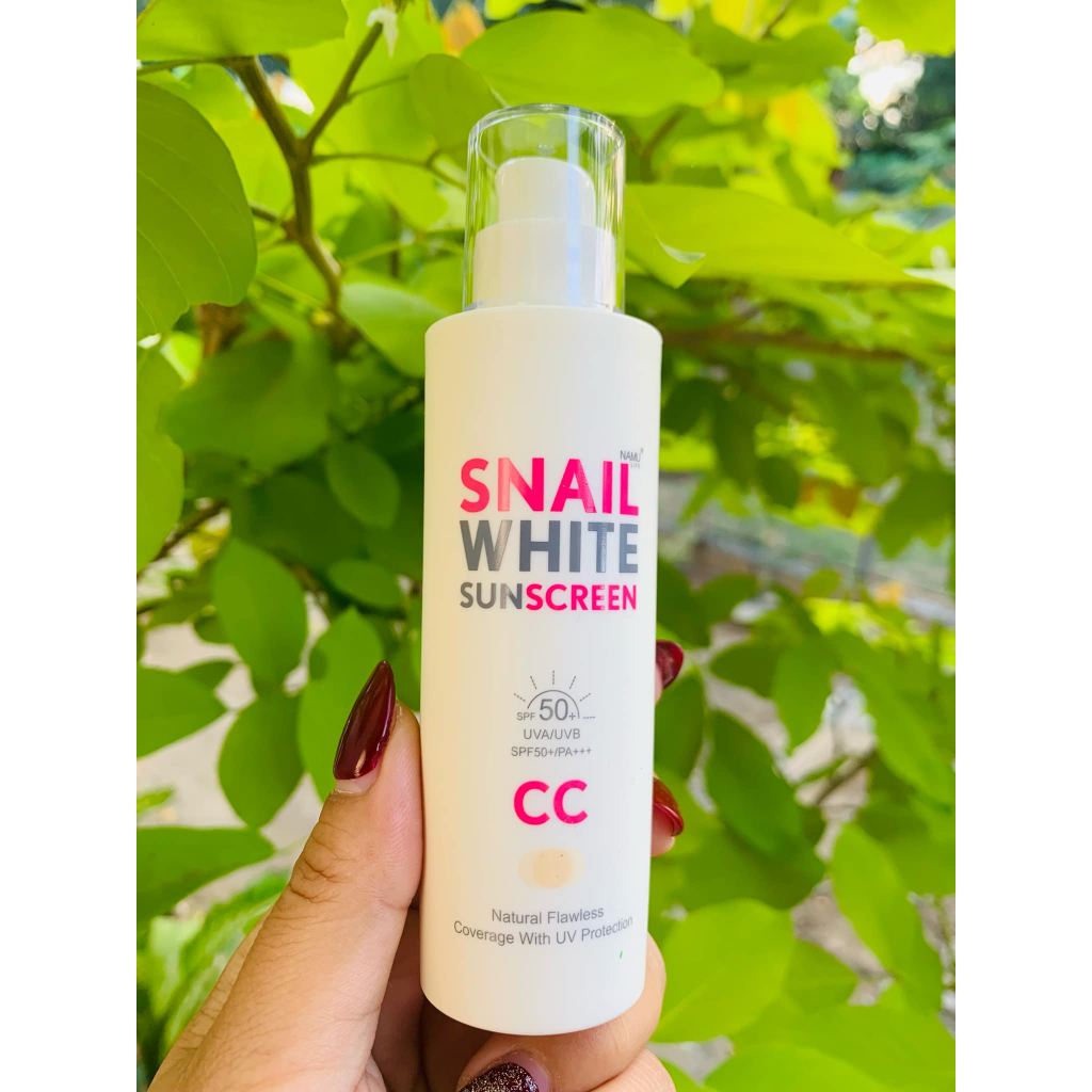 SNAILWHITE Sunscreen CC Cream Snail Protection Cream SPF50+/PA+++ 50mL ...