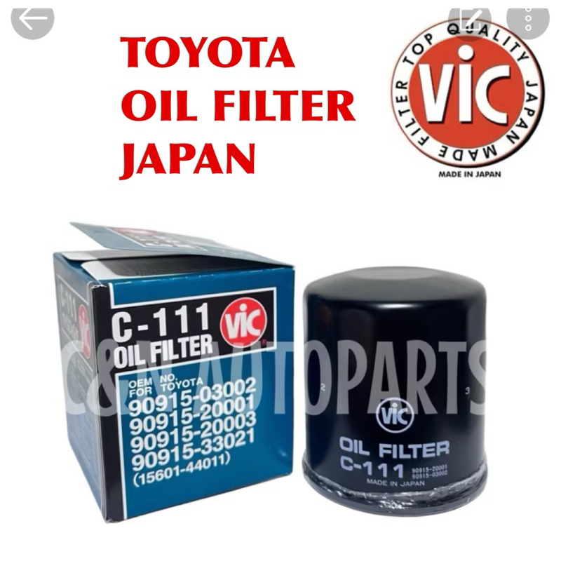 C-111 VIC OIL FILTER,for TOYOTA INNOVA 2004 UP TO PRESENT,HI-LUX ,REVO ...