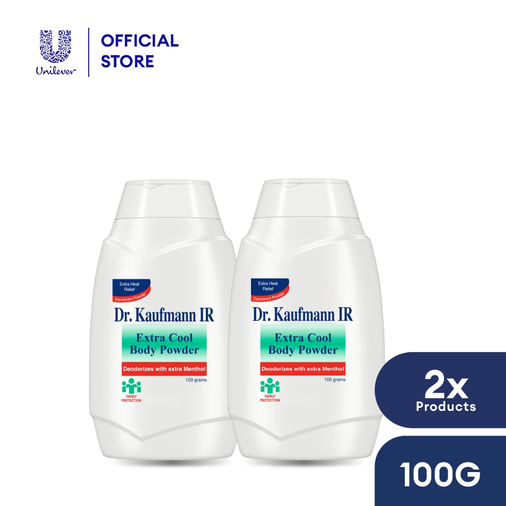 [BUNDLE OF 2] Dr. Kaufmann Cooling Body Powder Extra Cool 100g | Shopee ...