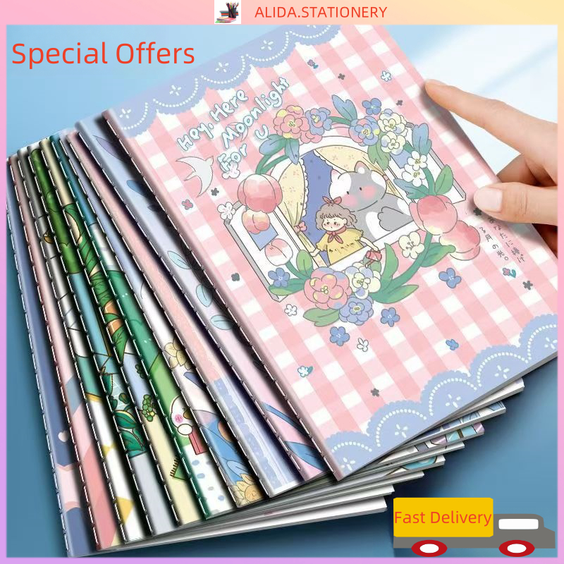 A5 Line Diary, 32 Sheets Thicken Cartoon Notebooks Simple Student ...