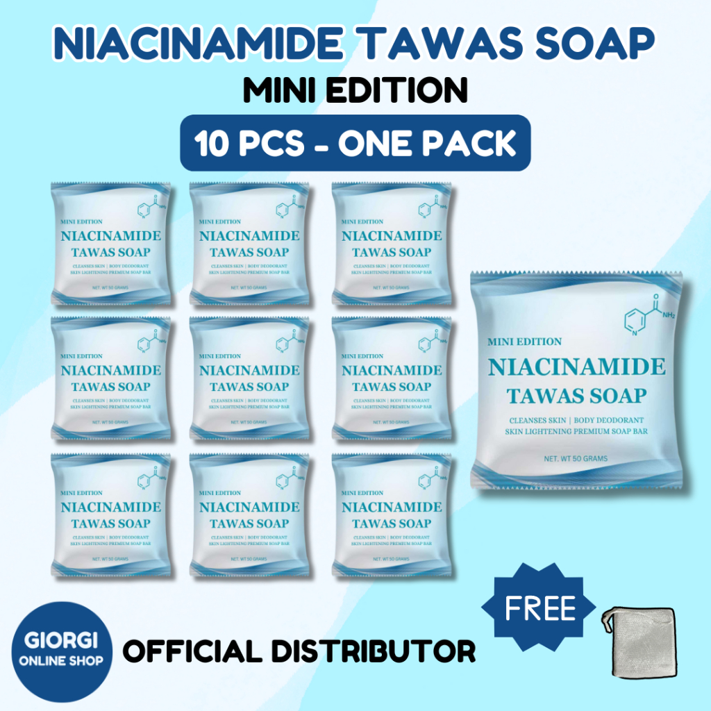 10 PCS NIACINAMIDE TAWAS SOAP (Mini Edition) | Body Odor Control Skin ...