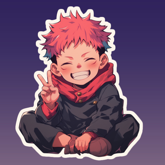 Yuji Peace Sign Vynil Sticker Waterproof for Motors, Tumbler, Flask ...