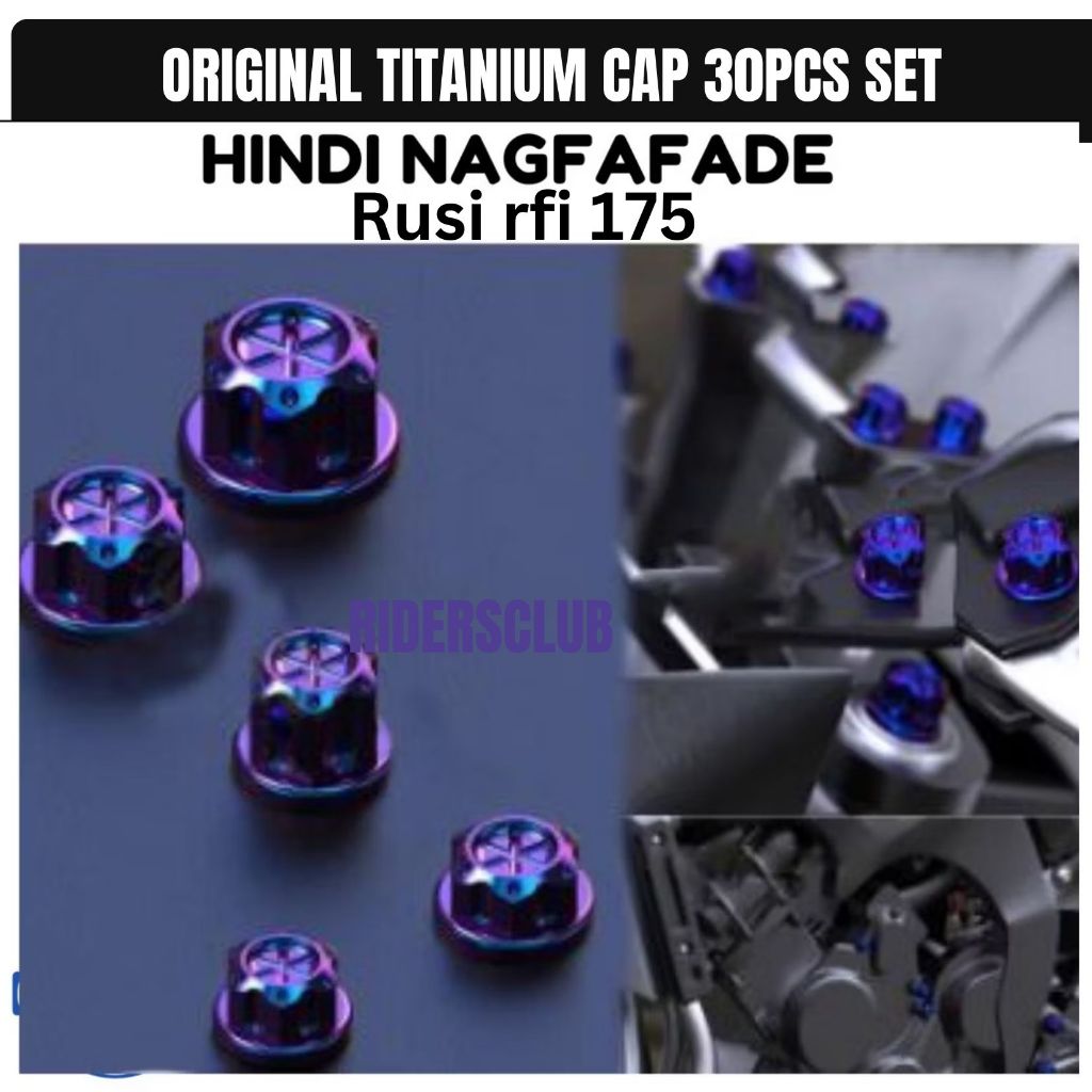 ORIGINAL Rusi rfi 175 TITANIUM BOLT Cap Crew Nut Universal 30 Pcs Set ...