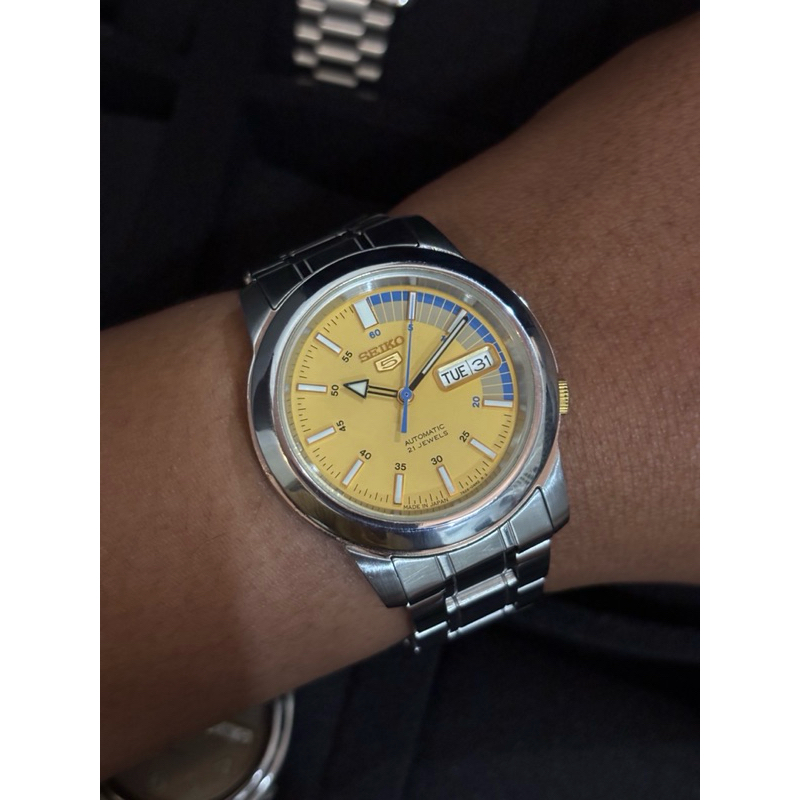 Seiko 5 Speed Racer Yellow Dial 38mm | Shopee Philippines