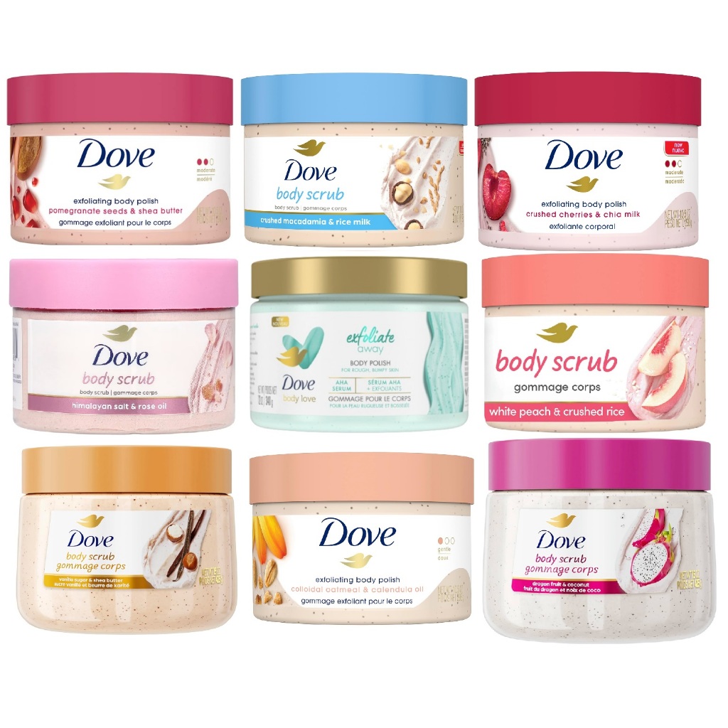 Dove Scrub For Silky, Soft Skin Body Scrub Exfoliates and Provides ...