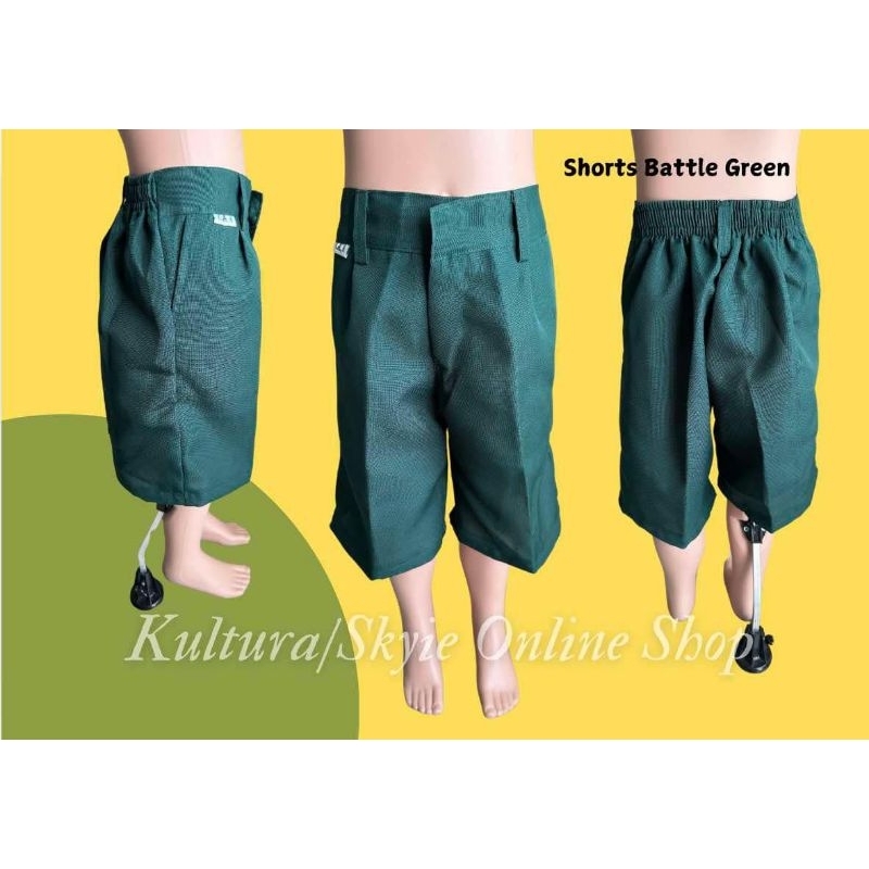 School Uniform for Boys, Short Uniform for Boys. Battle Green Shorts ...