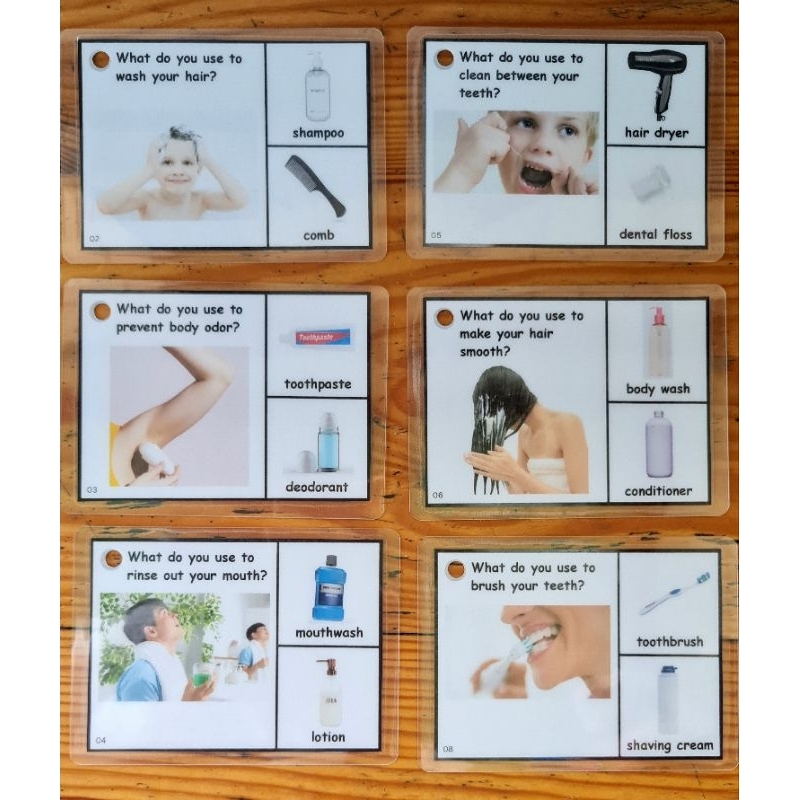 Personal Hygiene flashcards for speech therapy and ABA therapy | Shopee ...