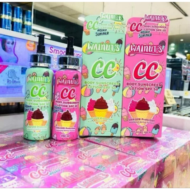 Walnut's CC Body Sunscreen Lotion with SPF50+++ 200ml | Shopee Philippines