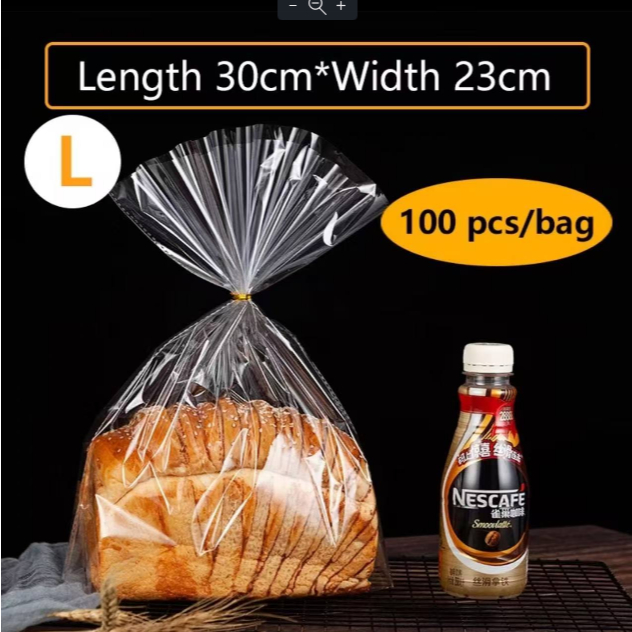 100Pcs Toast Bread Packaging Bags Bread Plastic Bag Brownies Doughnut ...