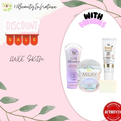 Luxe Skin (Ecran De Luxe Sunscreen, Glowtion, Whip Soap) | Shopee ...