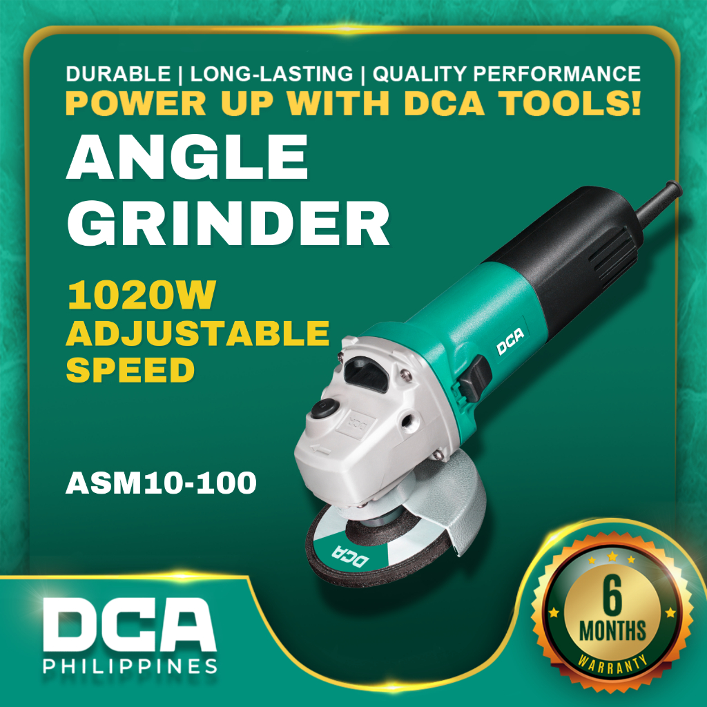DCA ASM10-100 Angle Grinder 1020W with Adjustable Speed - Power Tool ...