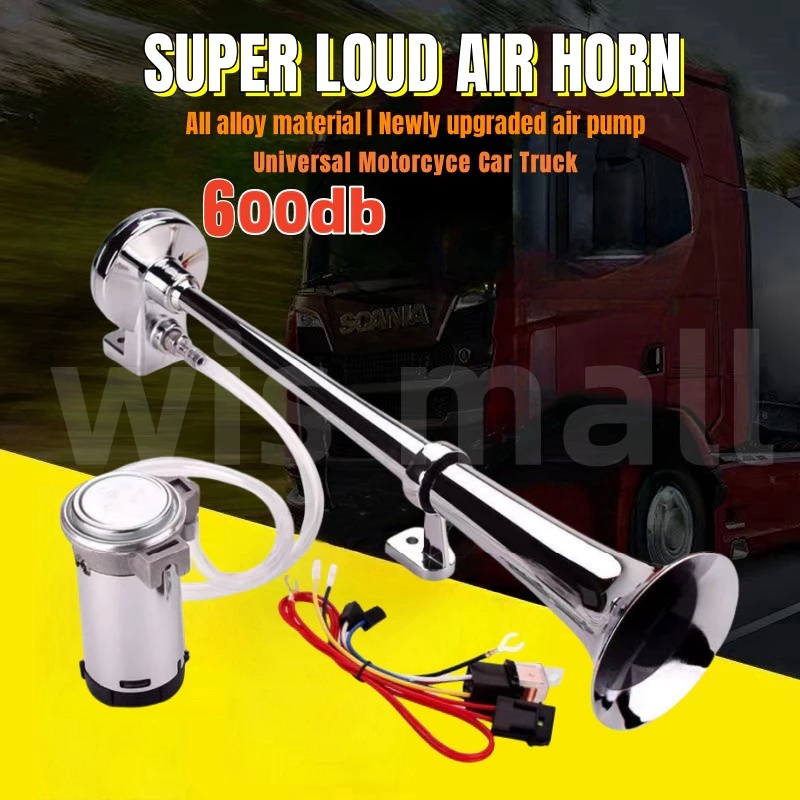12v-24v 600db single horn air horn compressor for car and motorcycle ...