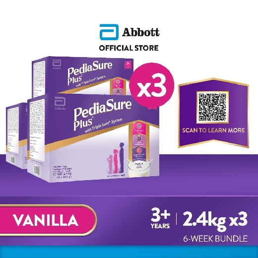 Pediasure Plus 3+ Vanilla 2.4kg for Kids Above 3 Years Old Powdered ...