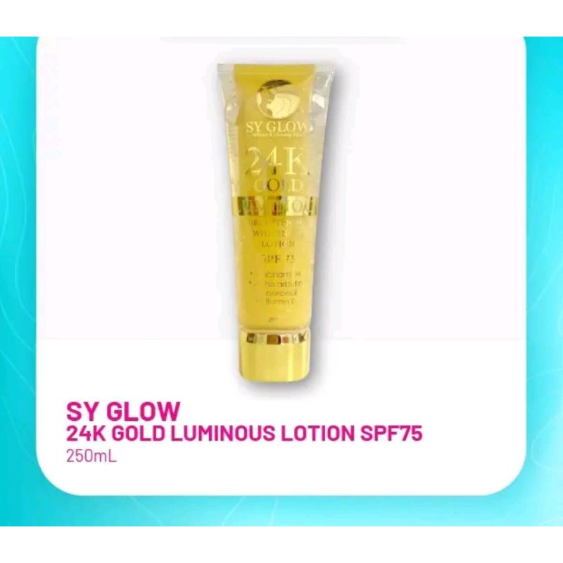 SY Glow 24K GOLD Luminous Lotion w/SPF75 | Shopee Philippines