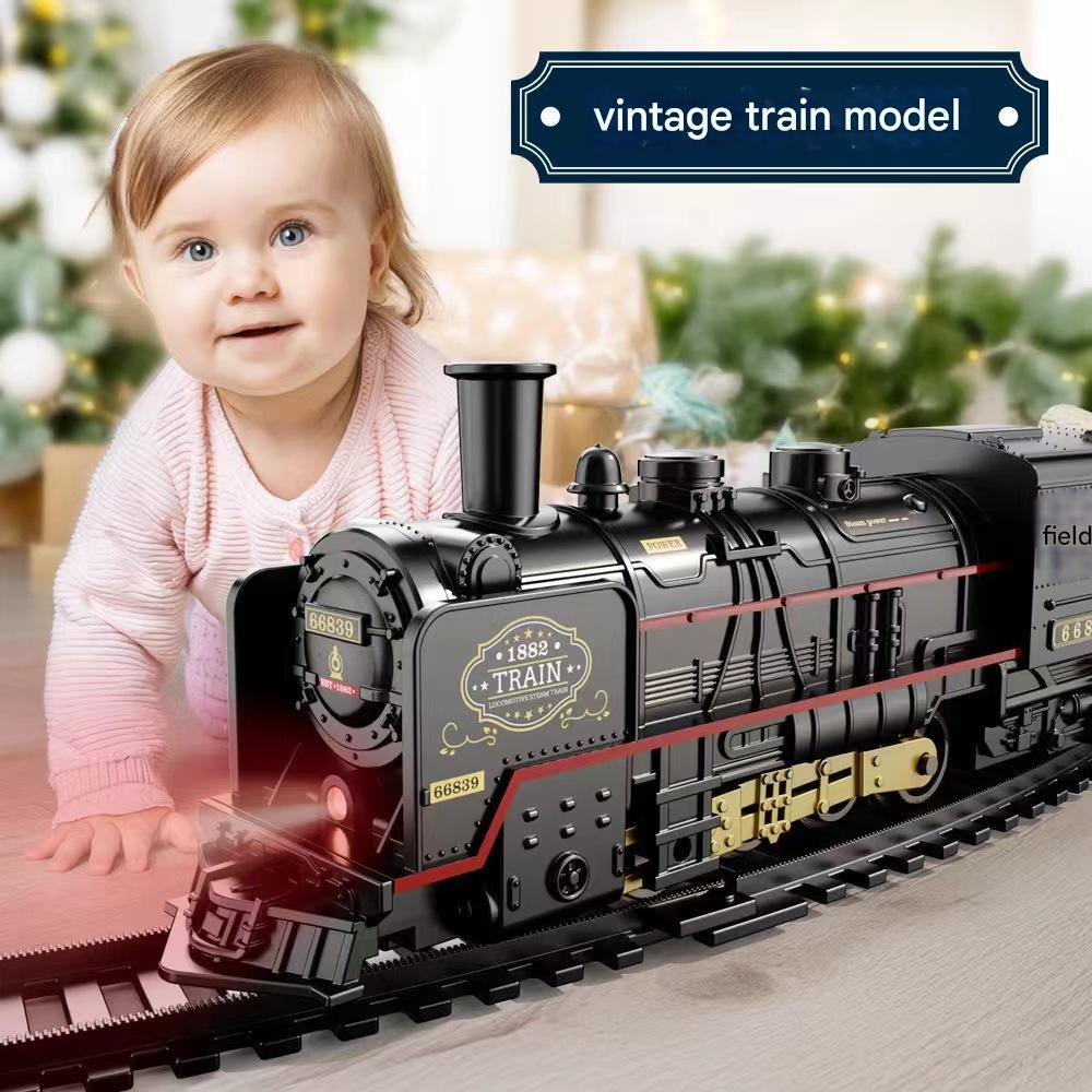 Retro train rail car electric train transport cargo passenger train ...