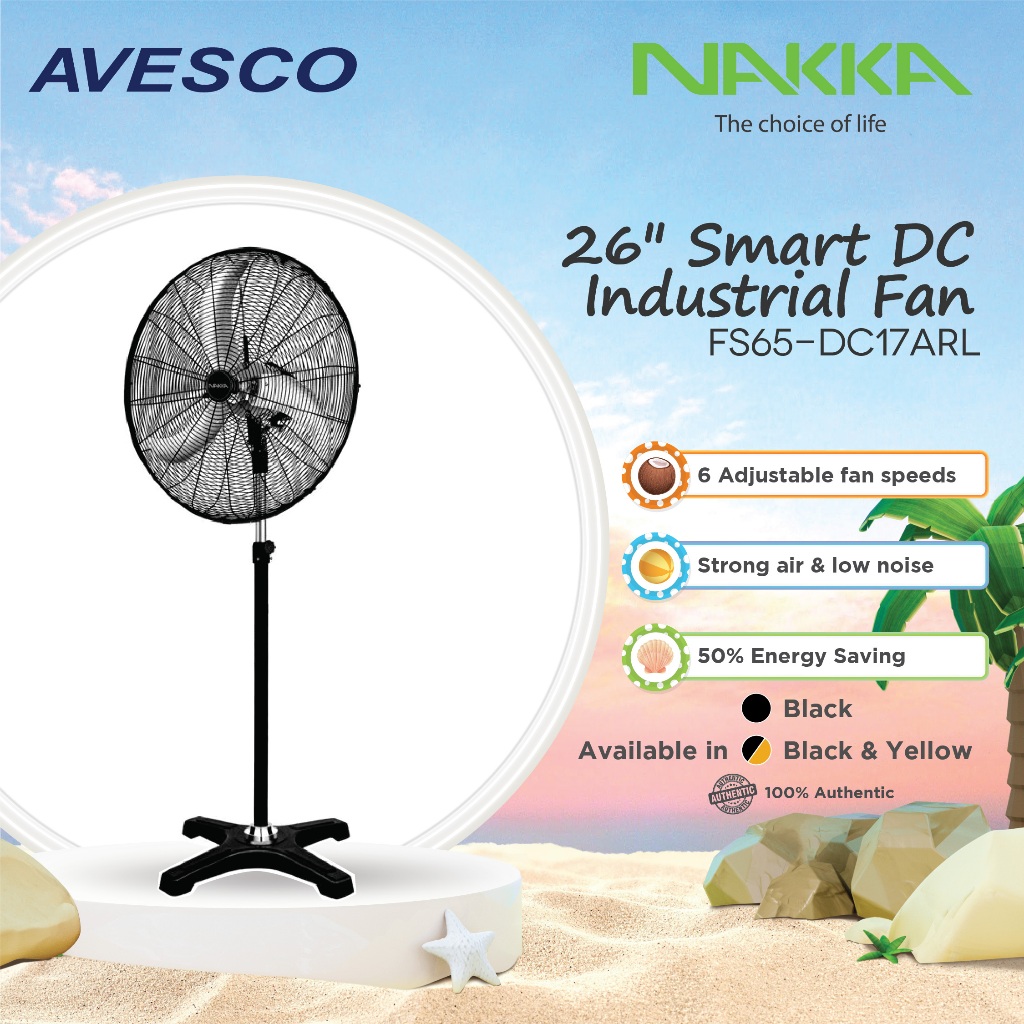 NAKKA | 26" Smart DC Industrial Fan | FS65-DC17ARL | (650mm) | 20 ...