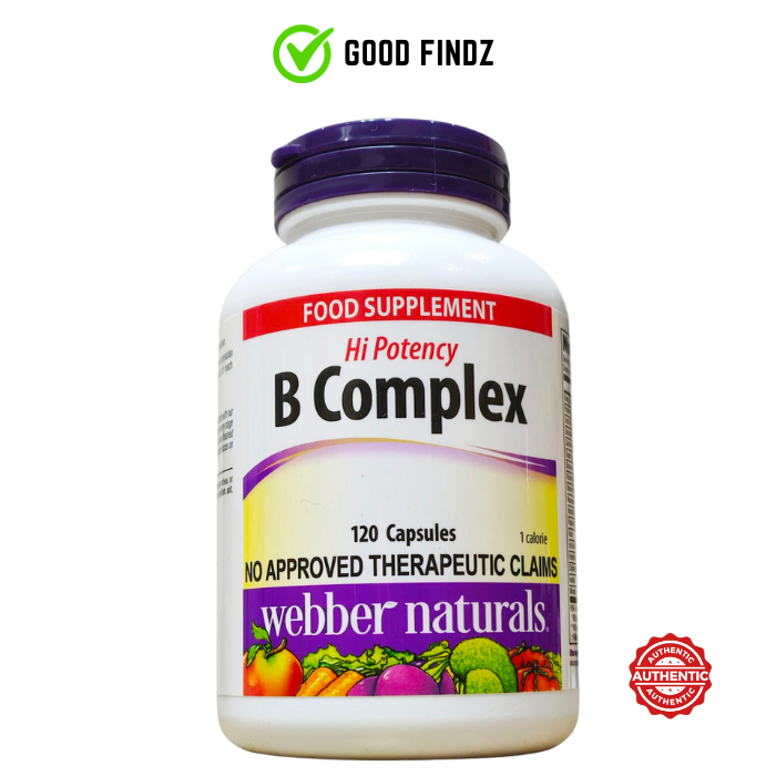 Webber Naturals Hi Potency B Complex 120 Capsules | Shopee Philippines