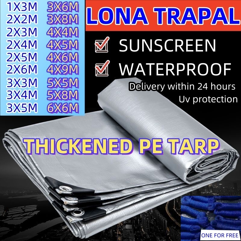 Lona Trapal Makapal Thickened Double Silver Tarpaulin Plant Outdoor ...