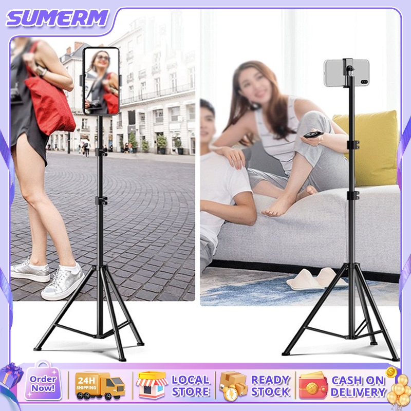Floor Tripod Adjustable Portable Phone Stand for Live Streaming ...