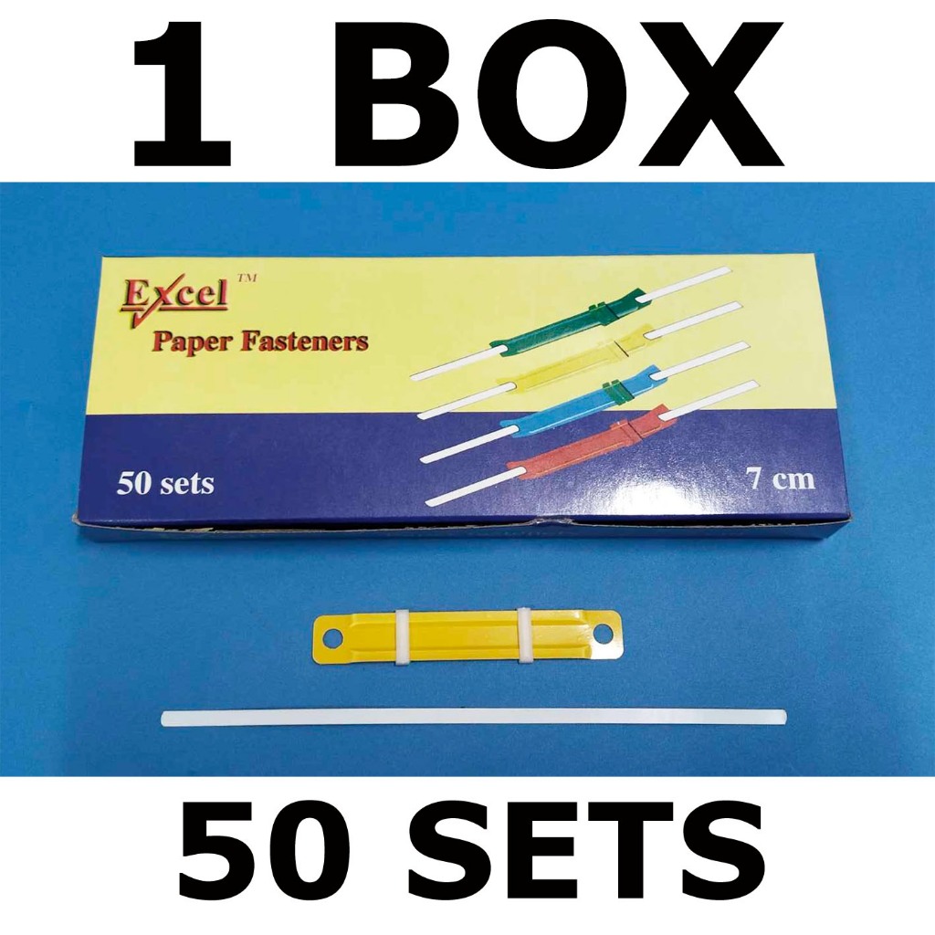 DABAWENYO GENERIC PLASTIC PAPER FASTENER 7CM ( 1 BOX OF 50 SETS