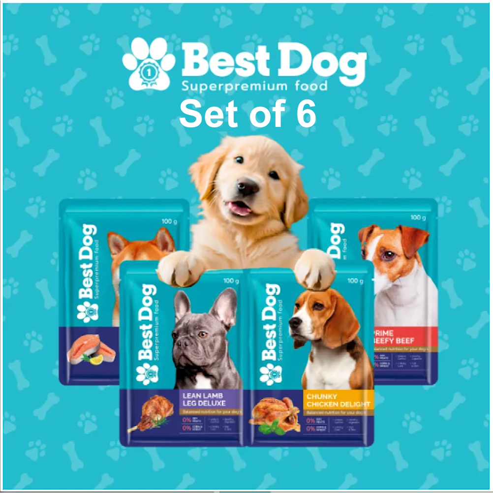 SP Best Dog Pouch Adult Puppy Wet Food 100g (6 pouch) | Shopee Philippines