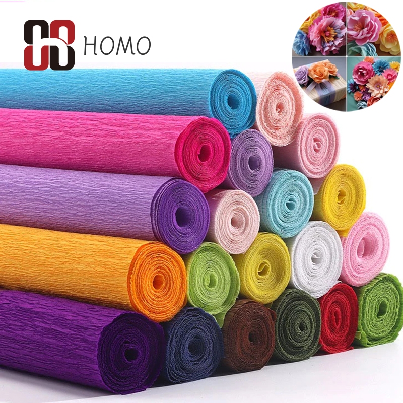 Crepe Paper Pleated Paper DIY Handmade Material Gift Wrapping Thickened ...