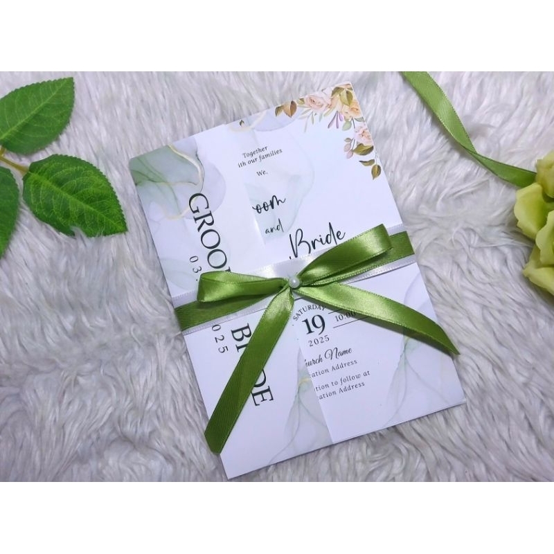 Wedding Invitation Card | Half Gate Fold | Personalized | Free Layout ...