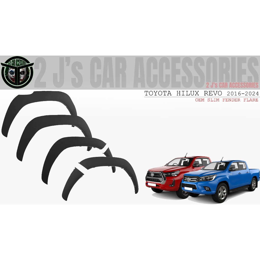 TOYOTA HILUX REVO 2016 TO 2025 OEM SLIM FENDER FLARE / SLIM FENDER ...