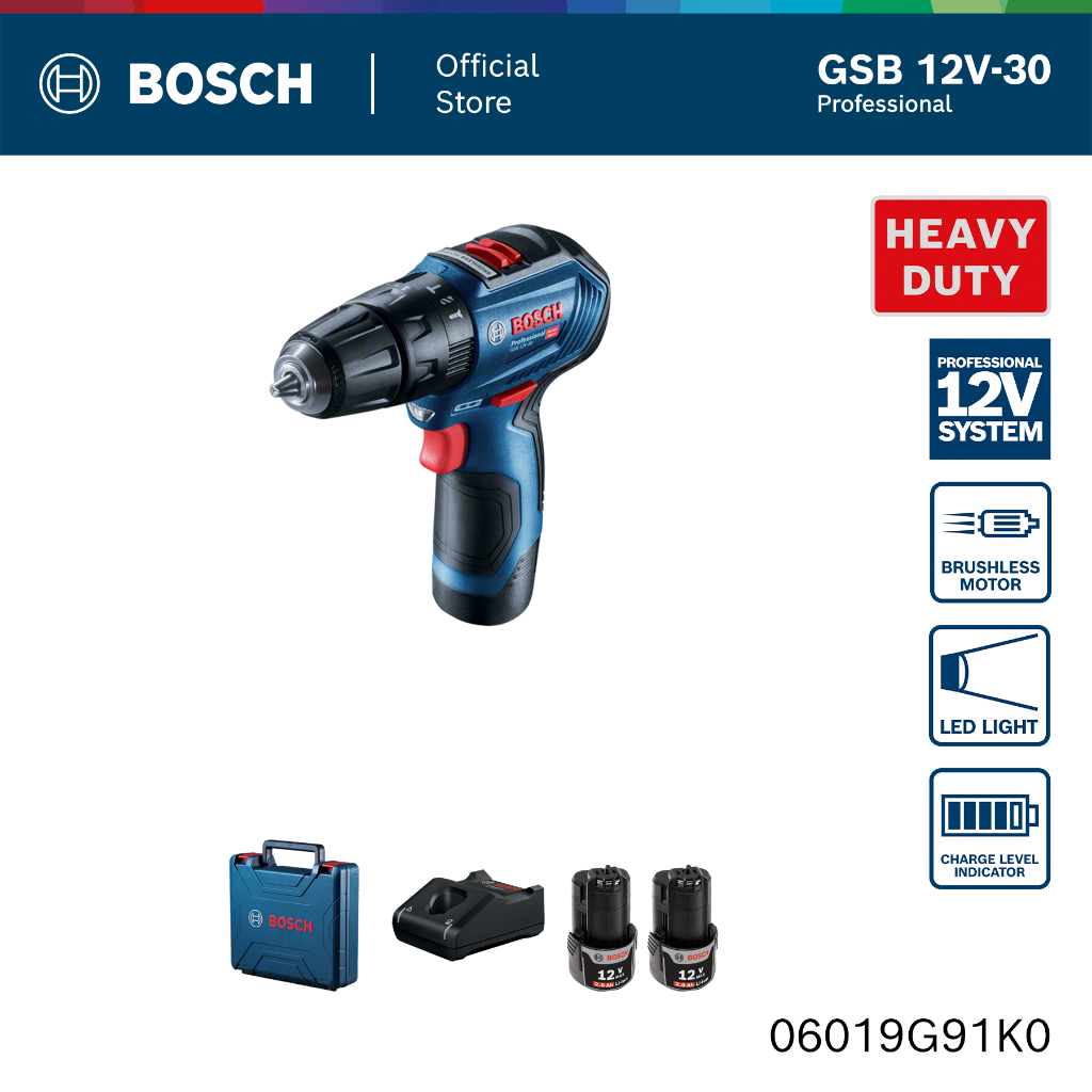 Bosch Power Tools GSB 12V-30 Professional 12V Cordless Impact Drill ...