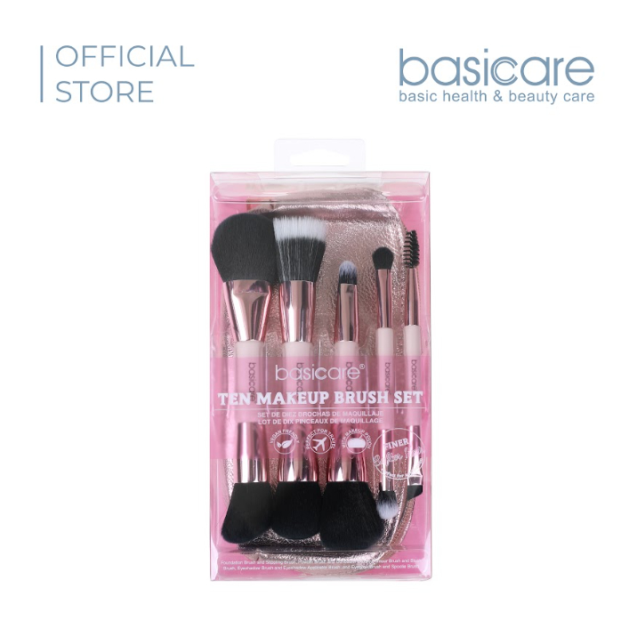 BASICARE Ten Make Up Brush Set 8060 BCBB30 | Shopee Philippines