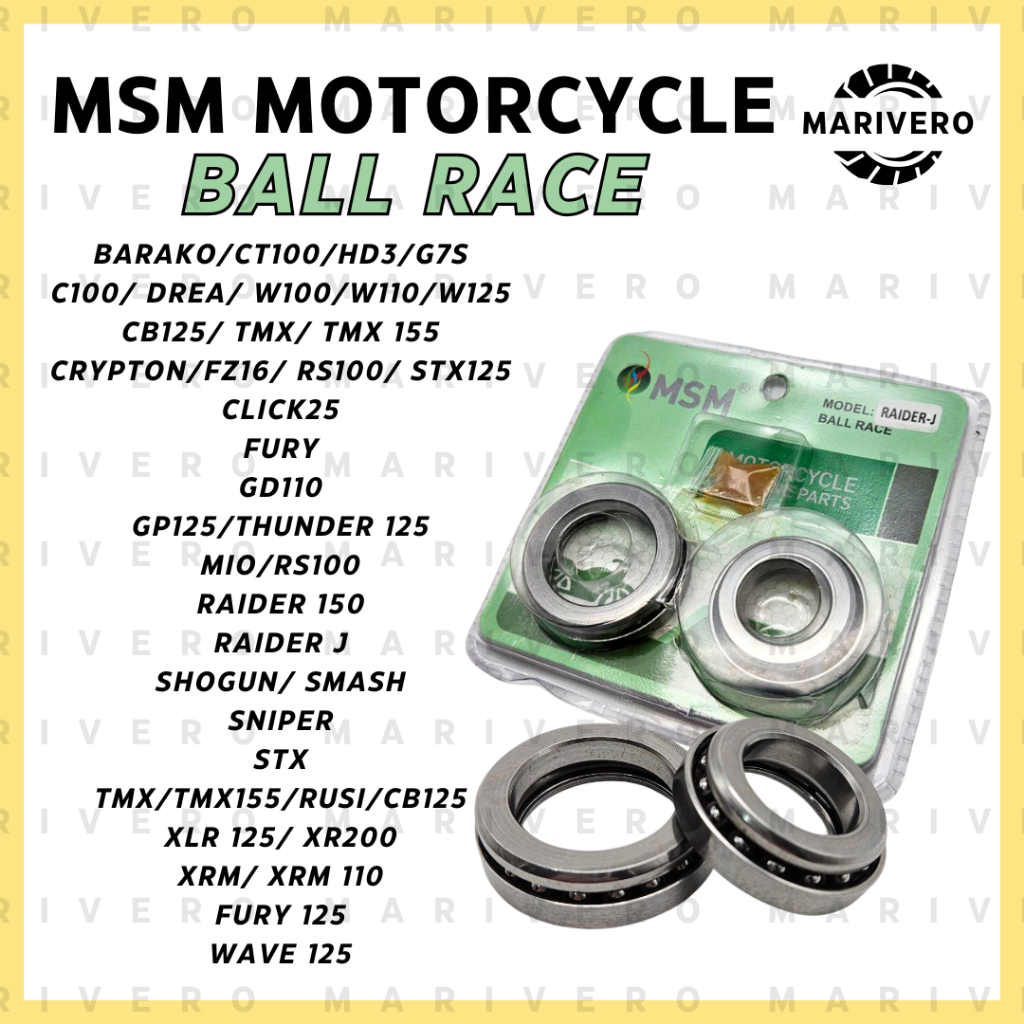COD MSM Motorcycle Ball Race BARAKO/CT100/HD3/G7S/C100/ DREA/ W100/W110 ...