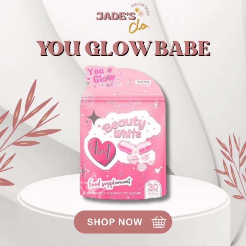 YOU GLOW BABE Beauty White Slimming Whitening Glutathione Collagen Japan Vitamin C Capsule Gluta ...