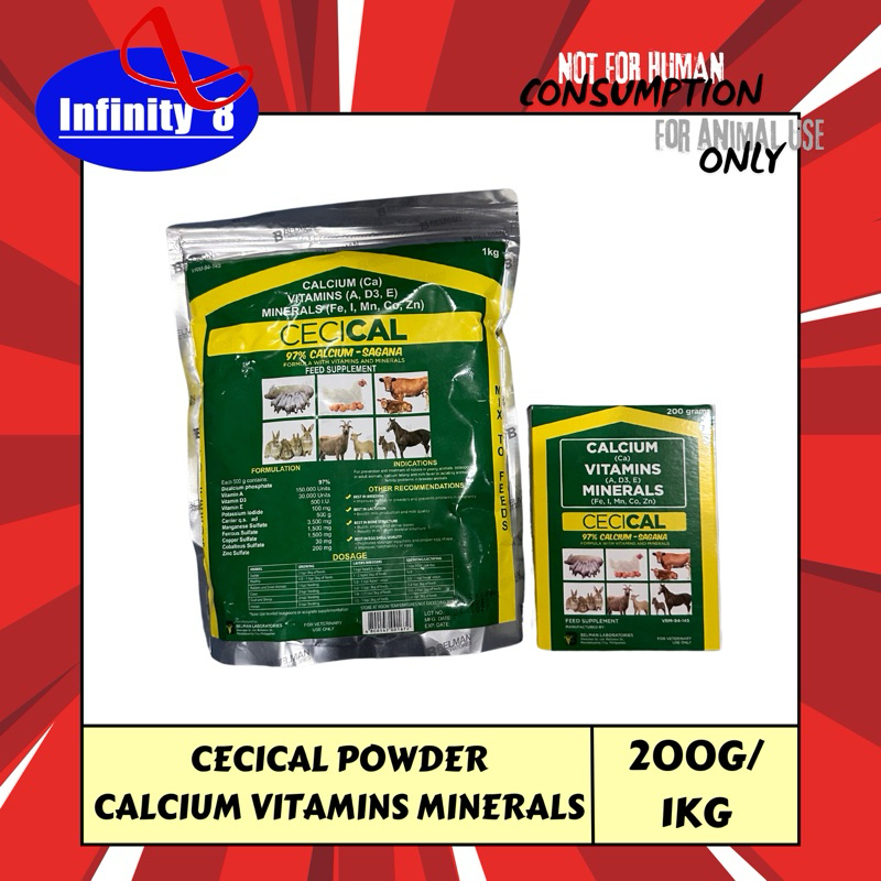 CECICAL POWDER - CALCIUM, VITAMINS, MINERALS (200G/1KG) | Shopee ...