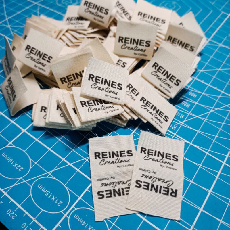 Custom cotton label/ Etiketa 1 x1.5in size for handmade product ...