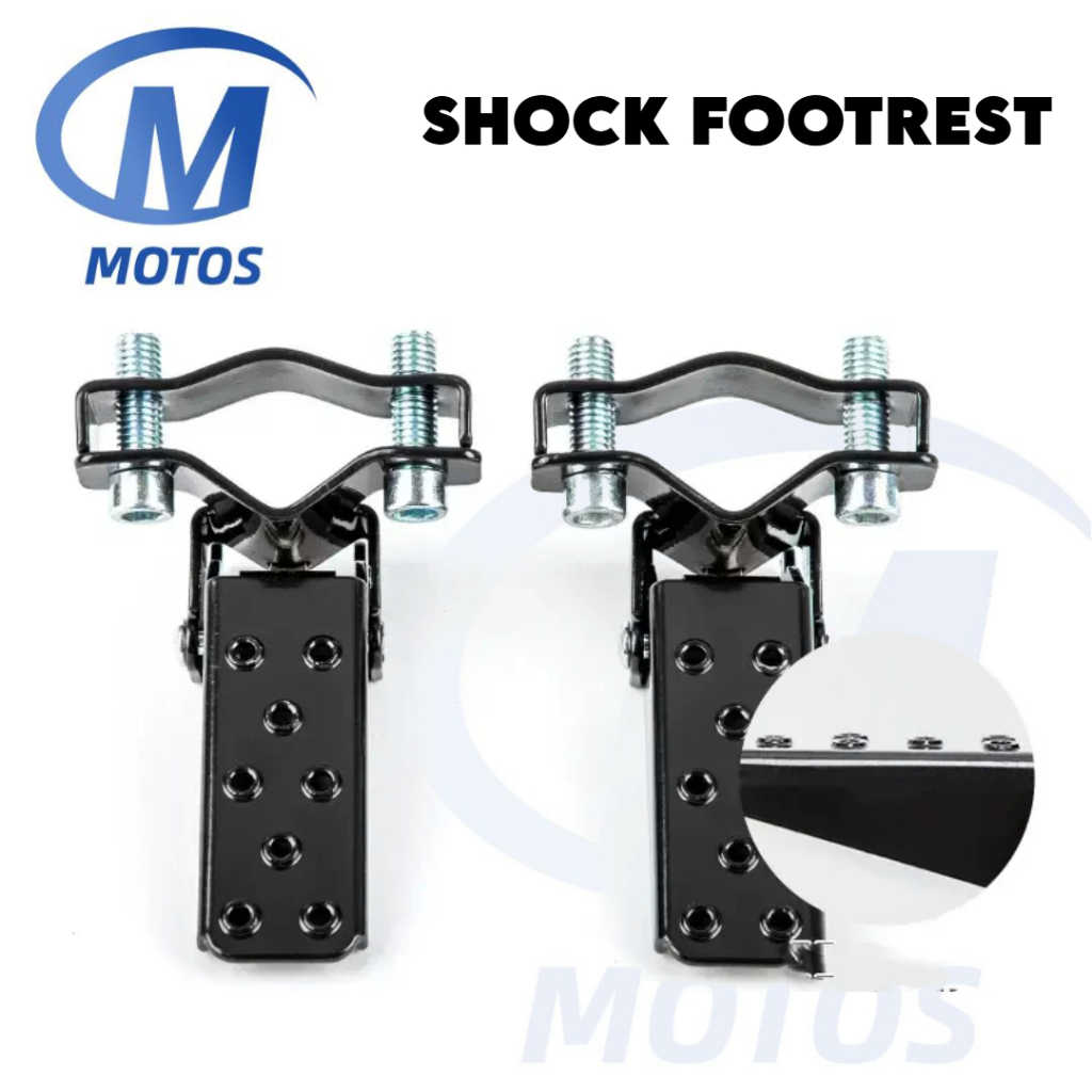 Motosph Motorcycle Shock Footrest Alloy Footrest Pair Universal ...