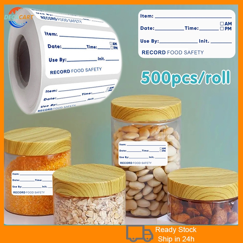 500pcs/roll Food Labels for Catering Food Date Storage Labels Food ...