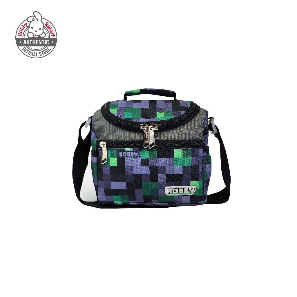 Robby Rabbit Mine Keeper Thermal Lunch Bag (Black/Green) | Shopee ...