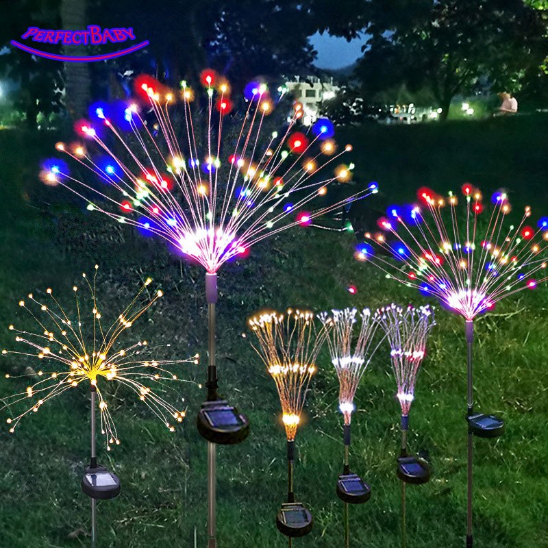 150/120 LED Firework Lamps Garden Decorations Solar Light Solar Garden ...