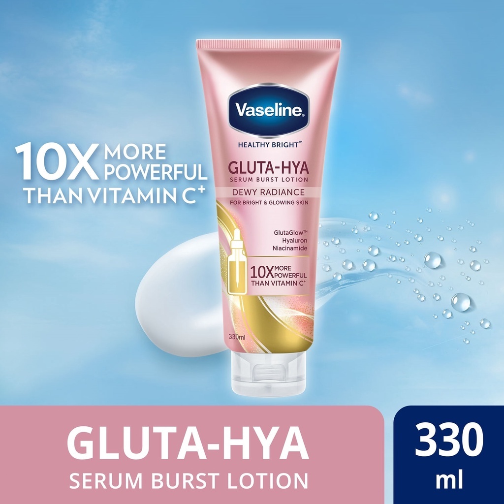 VASELINE Healthy Bright Gluta-Hya Serum Burst Lotion Dewy Radiance | Shopee Philippines