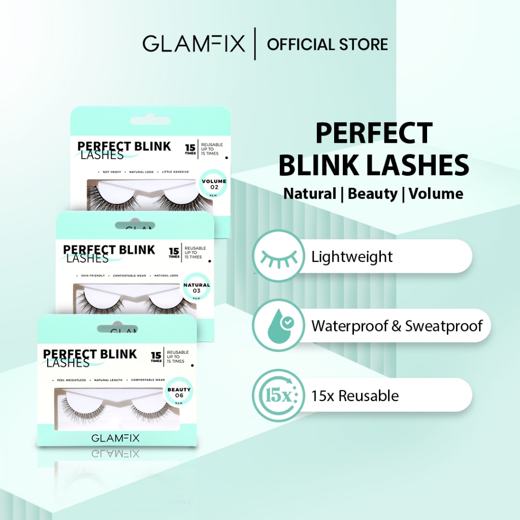 GLAMFIX Lash on Fleek | Perfect Blink Lashes + Eyelash Adhesive ...