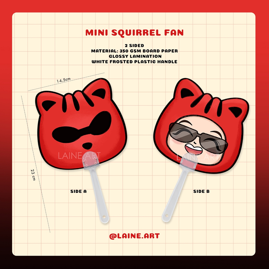 Hope on the Stage HOTS Squirrel Head Mini Hand Fan by Laine.art J-hope ...